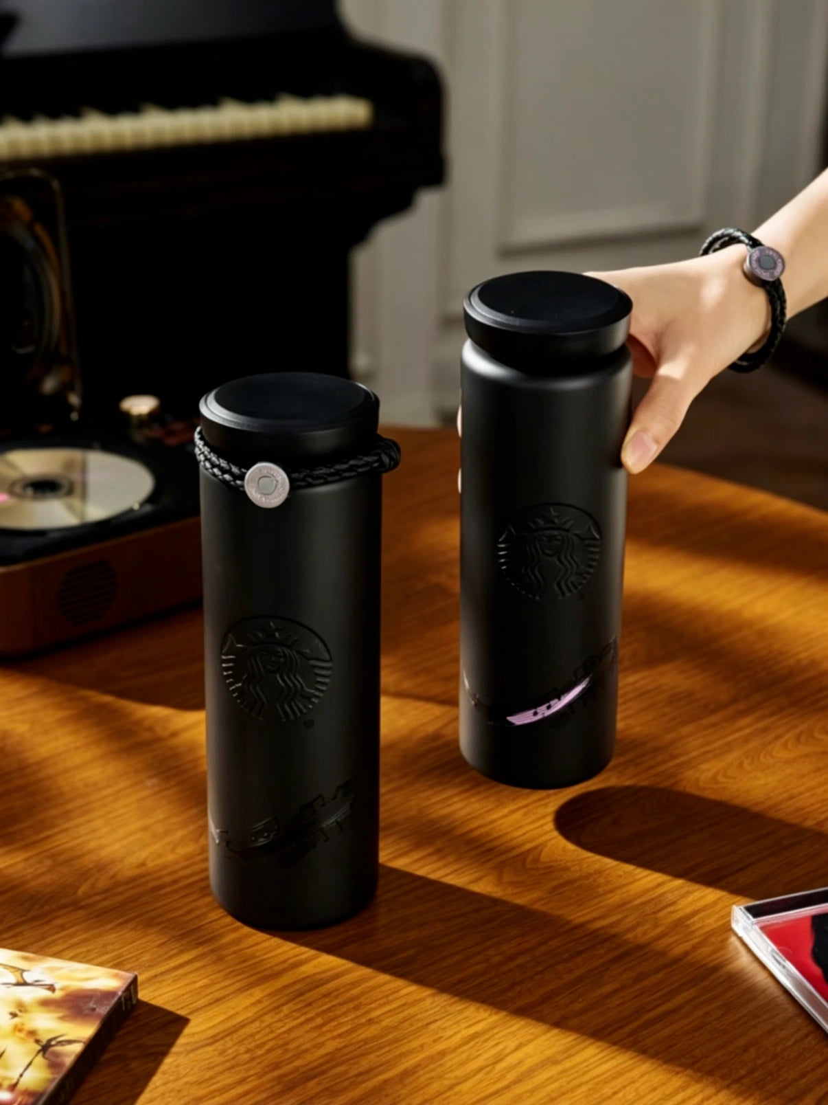 Starbucks Jay Chou Coffee Overture Note SS Cup with Braided Strap 500m ...